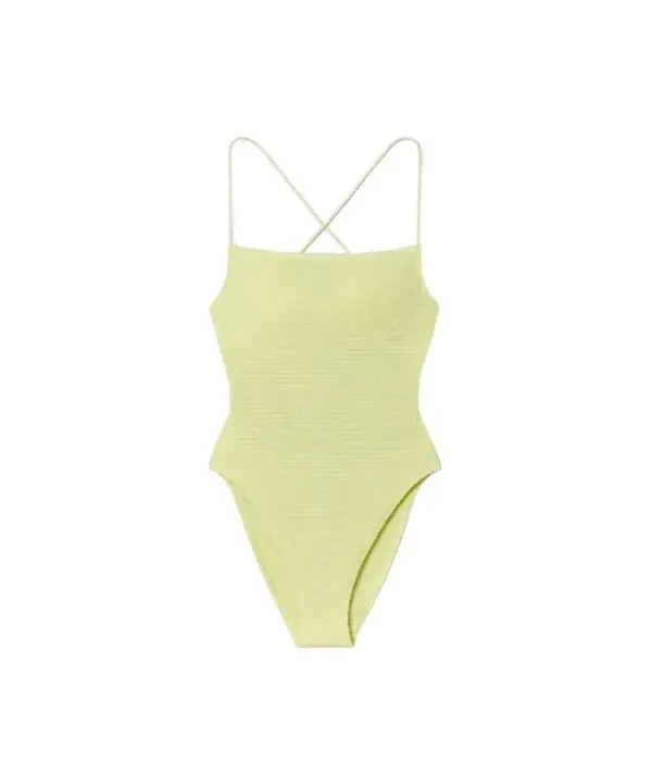 Tory Burch Smocked One-piece Swimsuit - Lumen