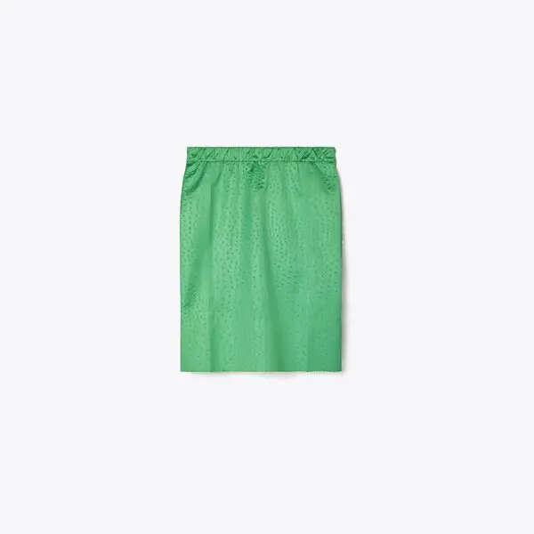 Tory Burch Embossed Satin Skirt