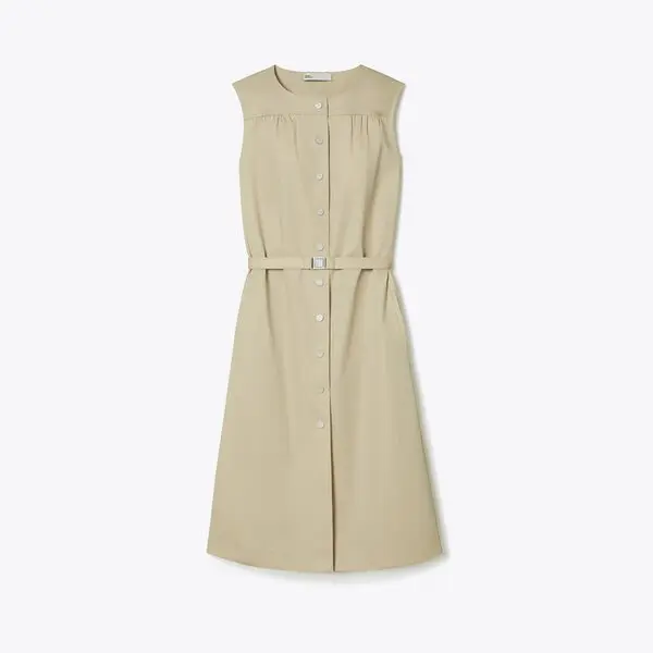 Tory Burch Cotton Poplin Dress - Tortora
