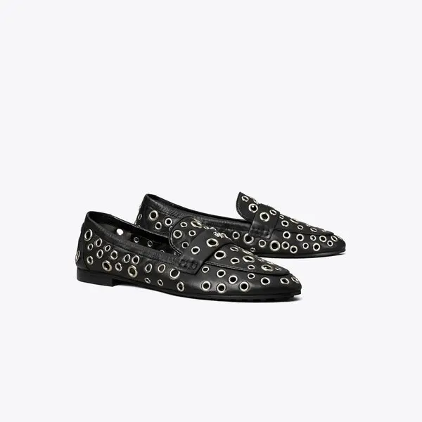 Tory Burch Eyelet Leather Ballet Loafer