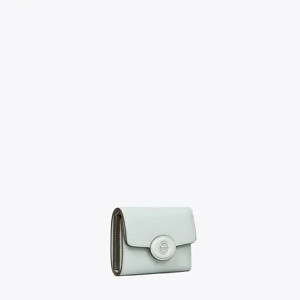 Tory Burch Small Robinson Pebbled Wallet - Sea