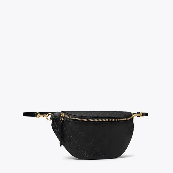 Tory Burch T Monogram Leather Belt Bag - Black