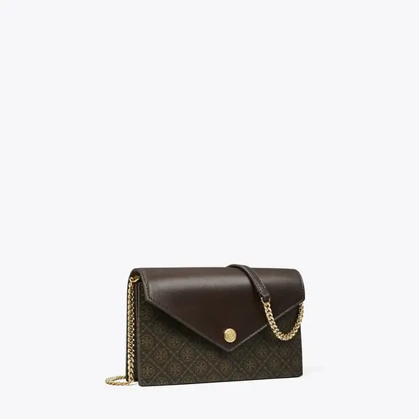 Tory Burch T Monogram Coated Canvas Envelope Crossbody