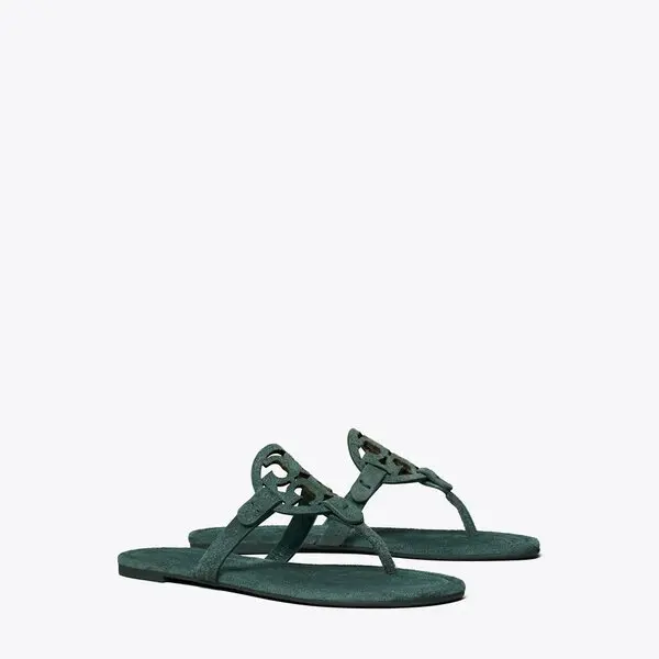 Tory Burch Miller Suede Sandal - Warm Teal