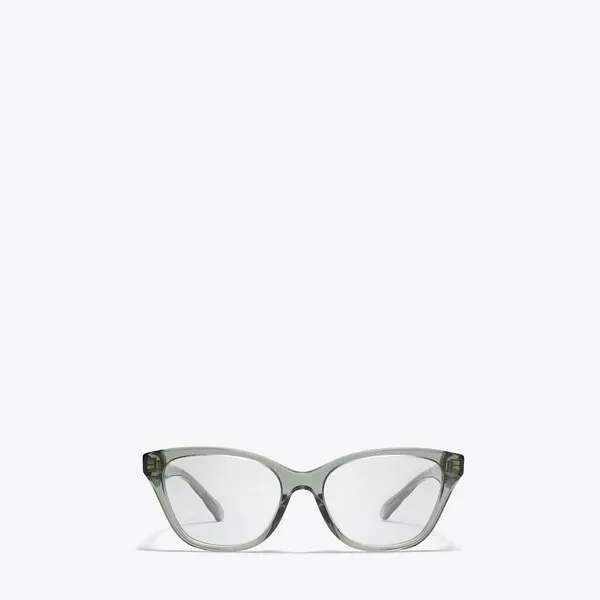 Tory Burch Kira Cat-eye Eyeglasses - Transparent Sage