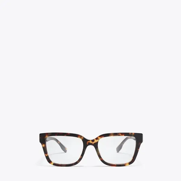 Tory Burch Miller Square Eyeglasses - Dark Tortoise