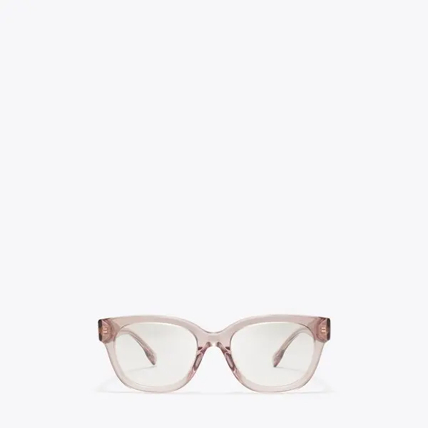 Tory Burch Miller Square Eyeglasses - Transparent Light Pink