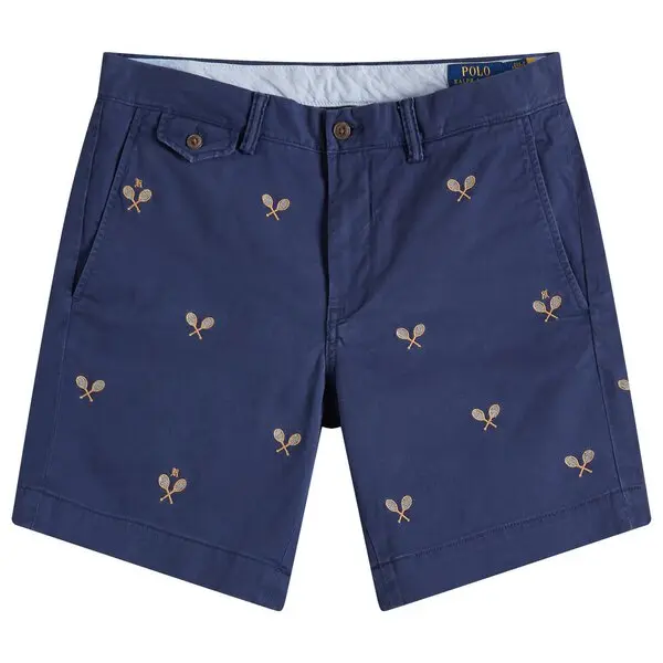 Polo Ralph Lauren Bedford Embroidered Racquet Shorts - Newport Navy W/tennis Rcqt Aoe