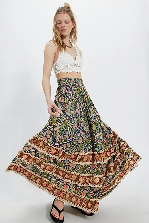 Free People Fp One Brynn Printed Maxi Skirt