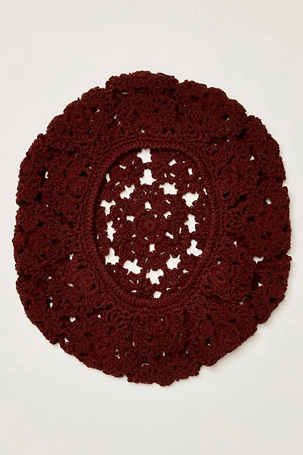 Free People Crochet Knit Beret In Brown - 21% Off | Editorialist display picture 2
