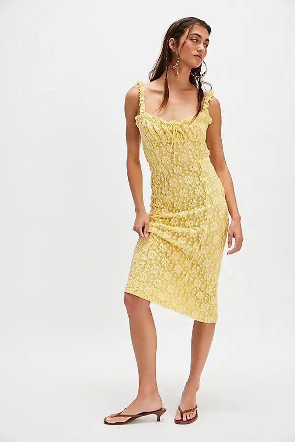 knee length dresses for ladies Free People Falling Sun Midi – Occasionally Yours main image 1