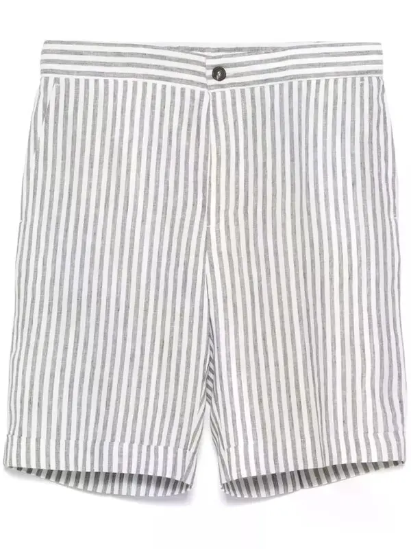 Peserico Striped Shorts - Grey