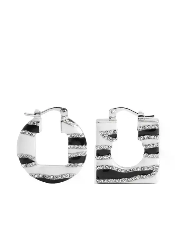 Jacquemus Striped Earrings - Black