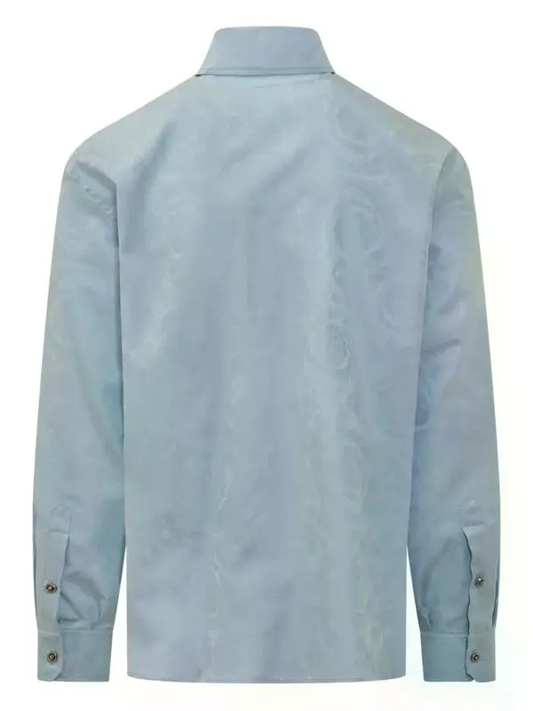 Versace Barocco-jacquard Denim Shirt