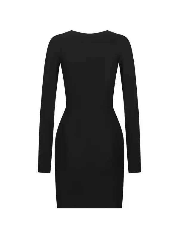 MAISON CLOSE Nuit Fauve Long-sleeve Mini Dress