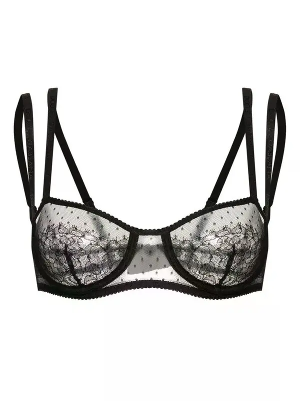 Dolce & Gabbana Lace Balcony Bra - Black