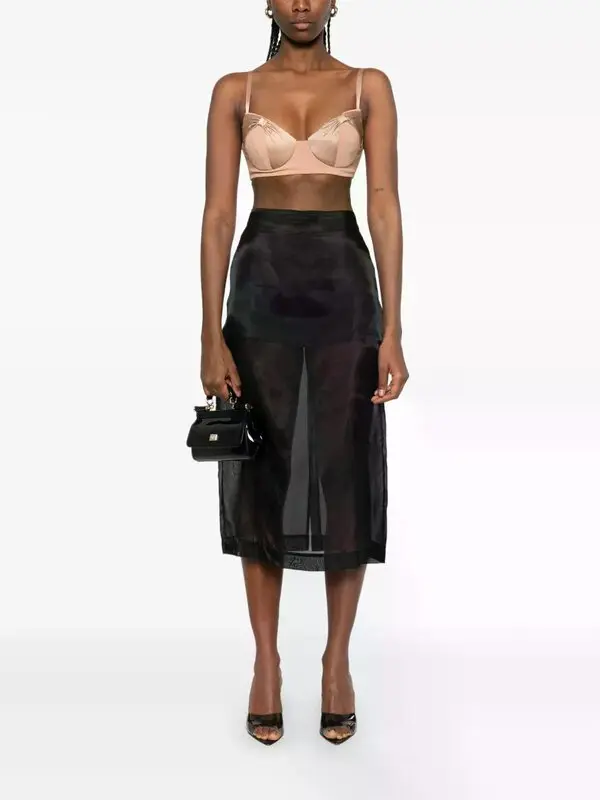 Elisabetta Franchi Satin-bow Crepe Top - Neutrals