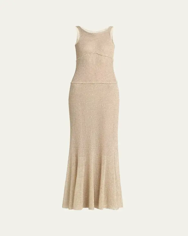 Giorgio Armani Metallic Backless Gown