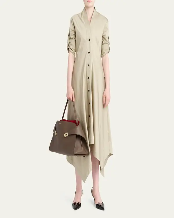 FERRAGAMO Large Hug Shoulder Bag - Clay