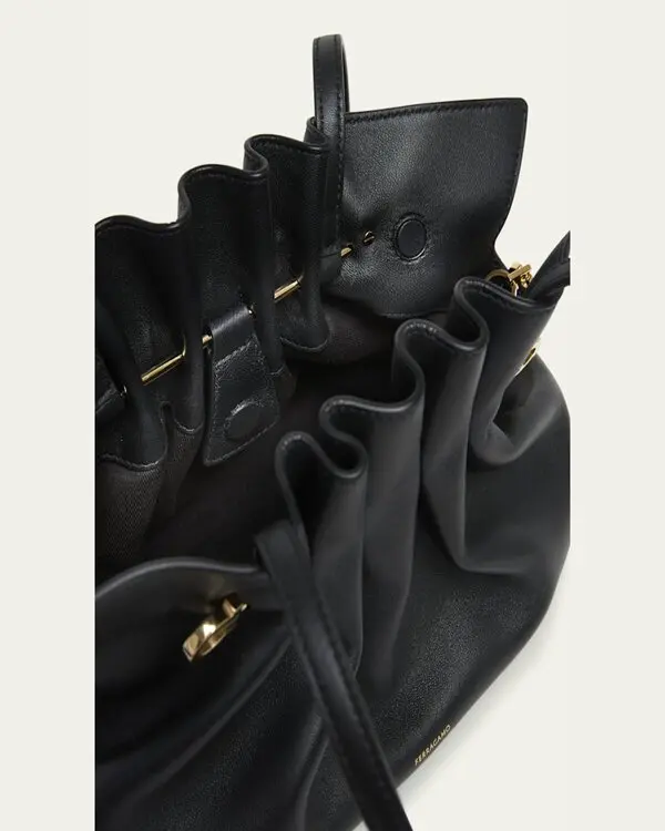 FERRAGAMO Small Gancio Piercing Shoulder Bag - Nero