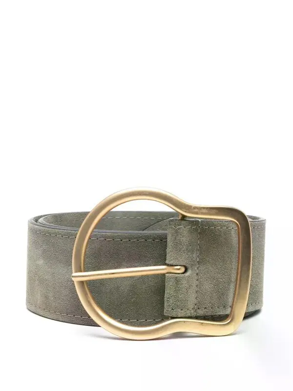 Dorothee Schumacher Waxed Suede Belt - Green