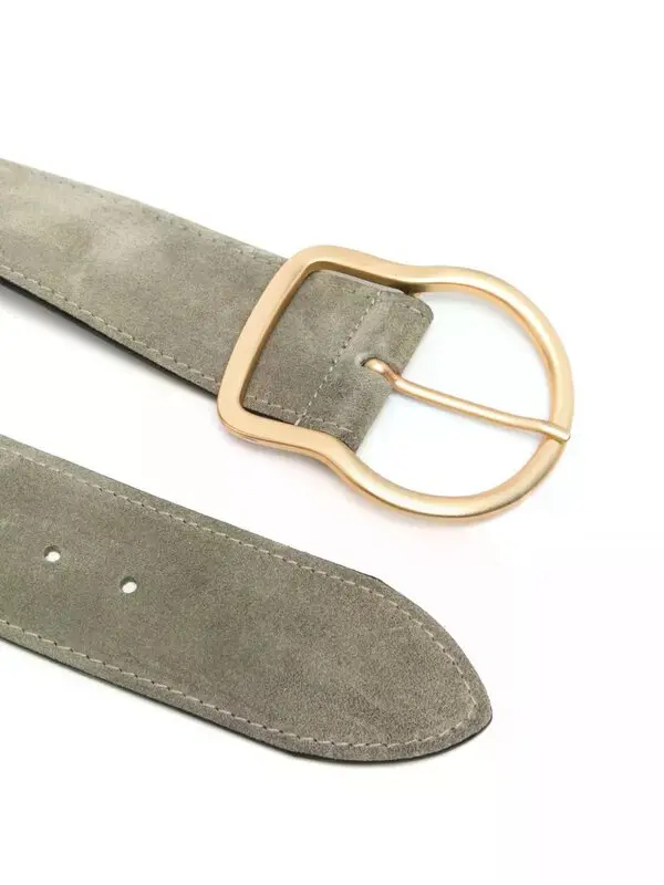 Dorothee Schumacher Waxed Suede Belt - Green
