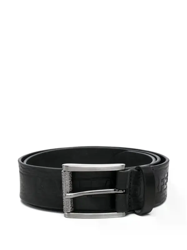 Karl Lagerfeld Logo-debossed Belt - Black