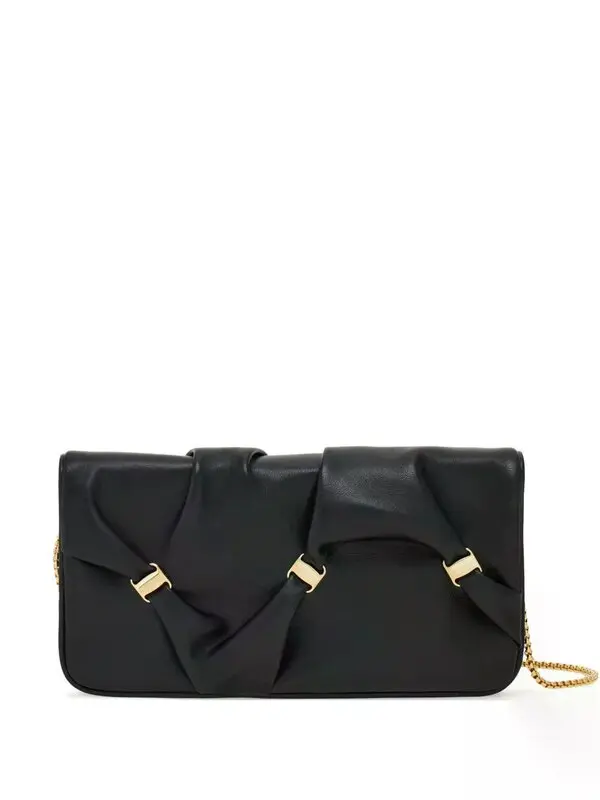 FERRAGAMO Chain Wallet - Black