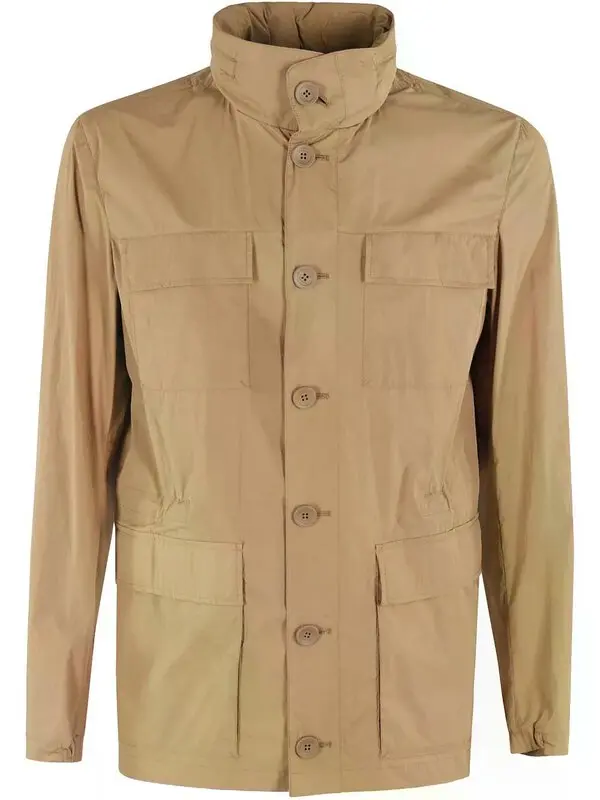 Herno Crease-effect Field Jacket - Neutrals