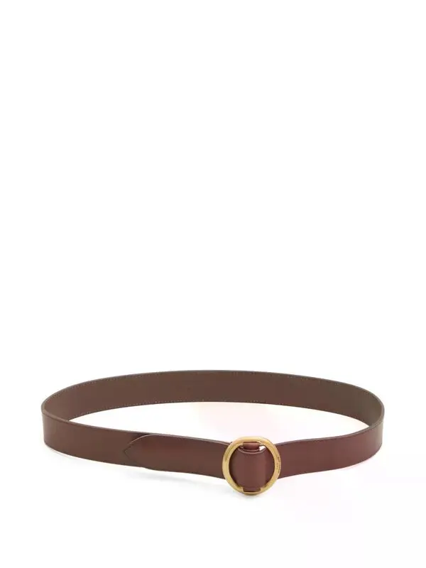 Saint Laurent Oval-buckle Belt - Brown