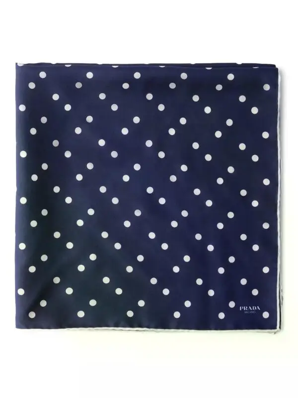 Prada Polka-dot Scarf - Blue