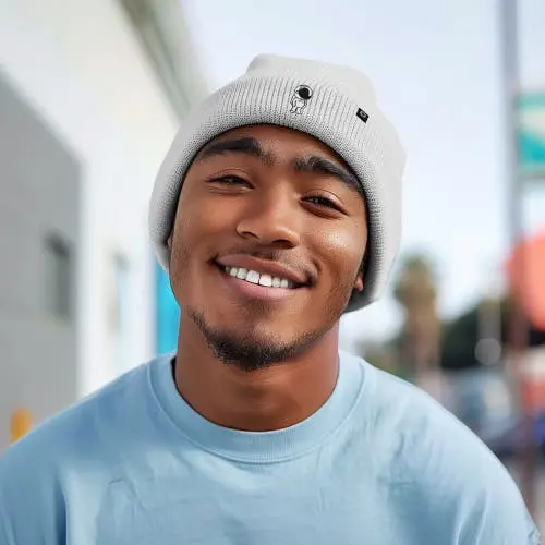 DALIX Astronaut Beanie - Light Gray