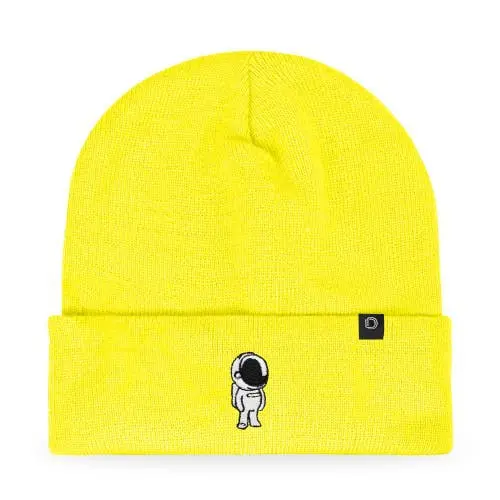 DALIX Astronaut Beanie Cap - Neon Yellow