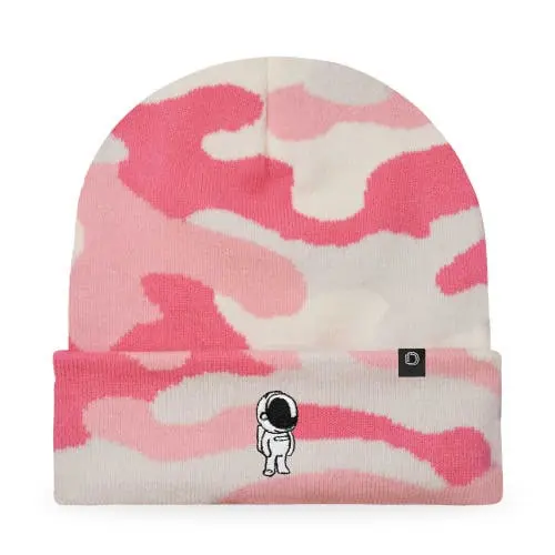 DALIX Astronaut Beanie Cap - Pink Camo