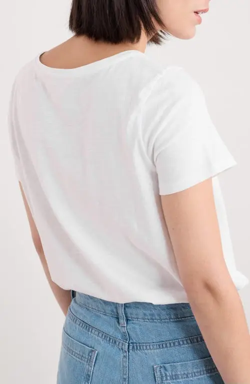 SEASALT CORNWALL Appletree Keyhole T-shirt - Salt
