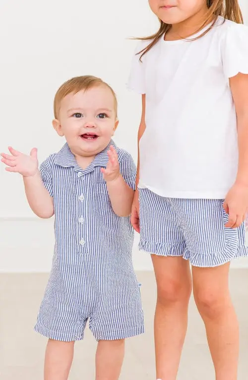 RUGGEDBUTTS Classic Seersucker Cotton Romper