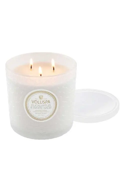Voluspa Boxed Luxe Candle - Eucalyptus & White Sage