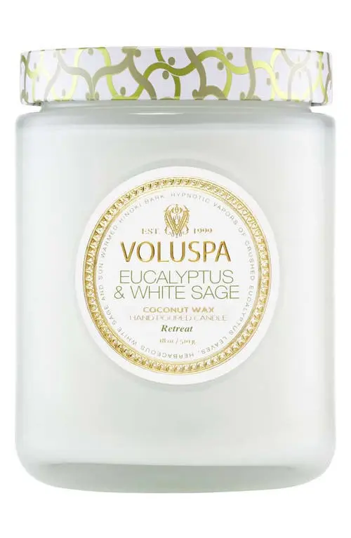 Voluspa Large Jar Candle - Eucalyptus & White Sage
