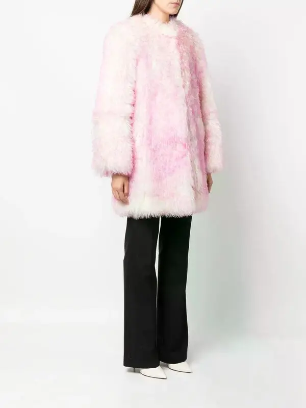Lanificio Becagli Faux-fur Long-sleeve Coat