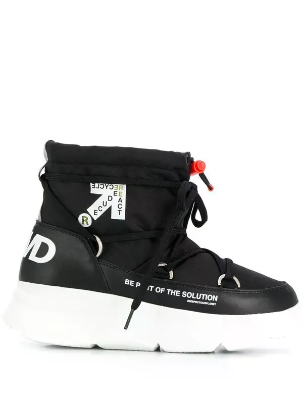 F_WD Logo Snow Boots - Black