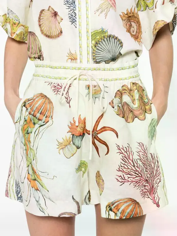 ALEMAIS Sea Printed Shorts