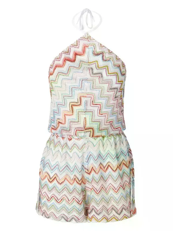 Missoni Zigzag-woven Playsuit - White