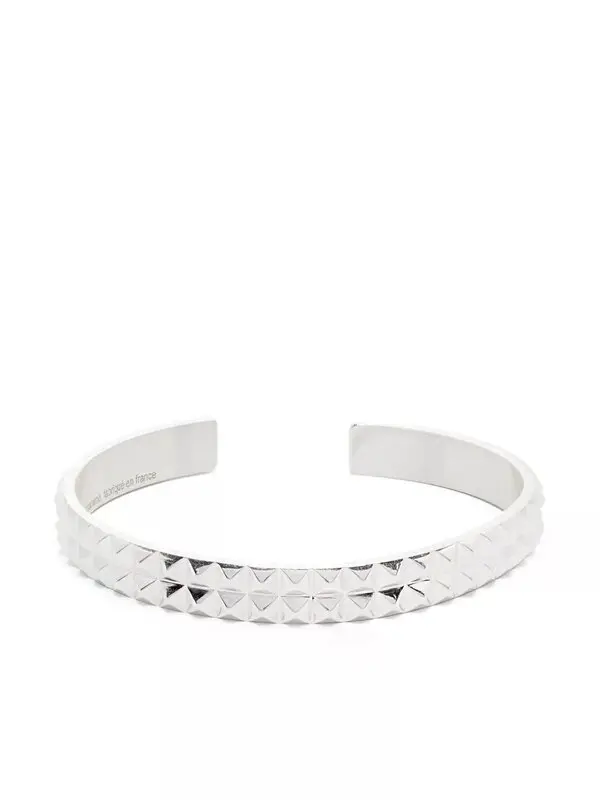 Le Gramme Pyramid-guilloche Bracelet - Silver