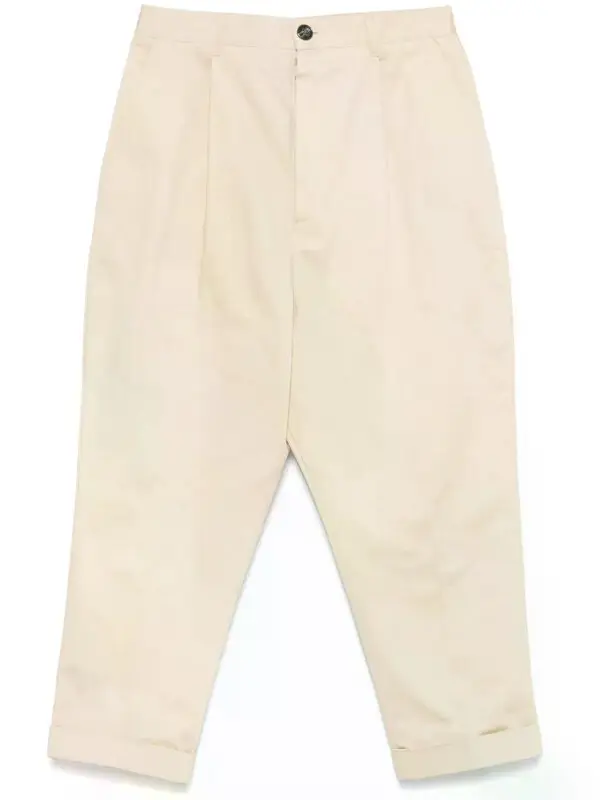 Ami Tapered Cropped Trousers - Neutrals