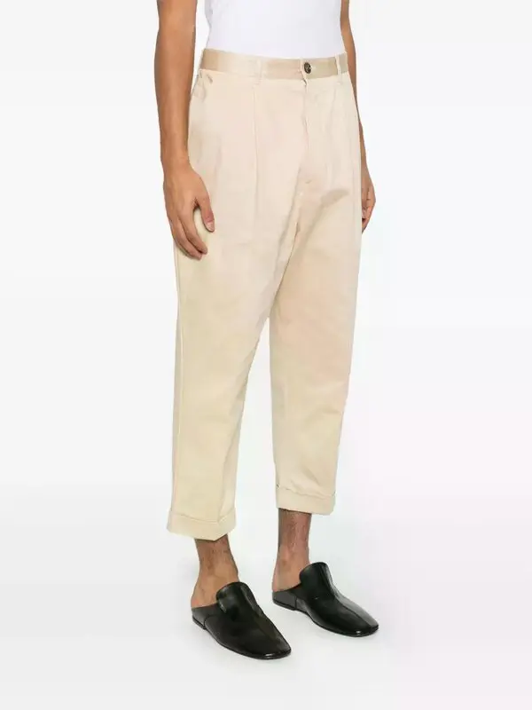 Ami Tapered Cropped Trousers - Neutrals