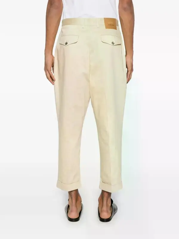 Ami Tapered Cropped Trousers - Neutrals