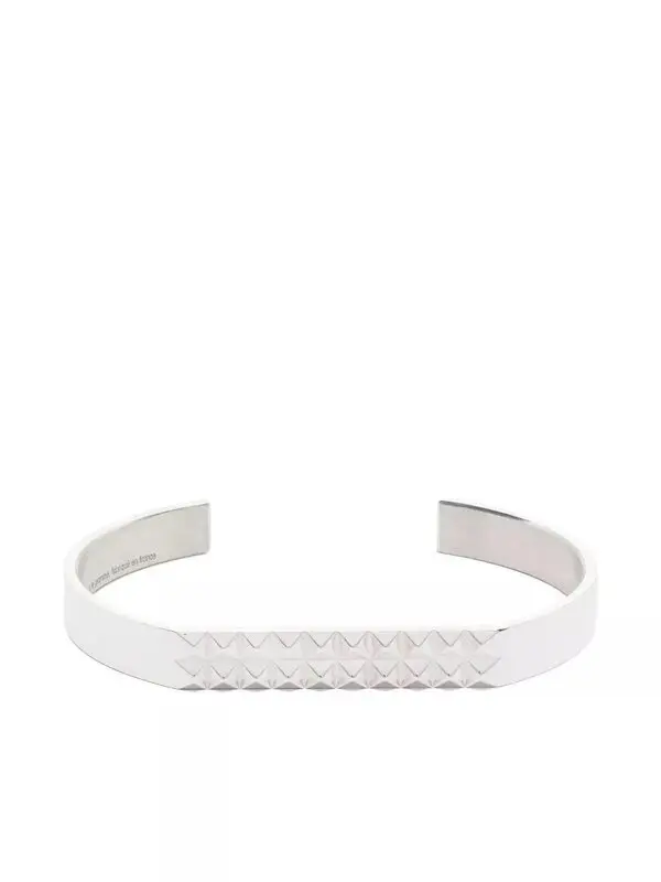 Le Gramme Pyramid-guilloche Bracelet - Silver