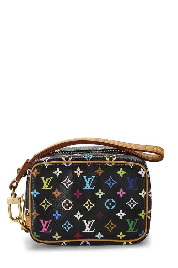 LOUIS VUITTON Takashi Murakami X Monogram Multicolore Wapity Case - Black