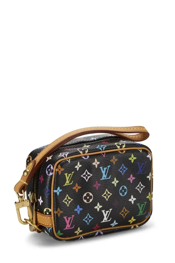 LOUIS VUITTON Takashi Murakami X Monogram Multicolore Wapity Case - Black