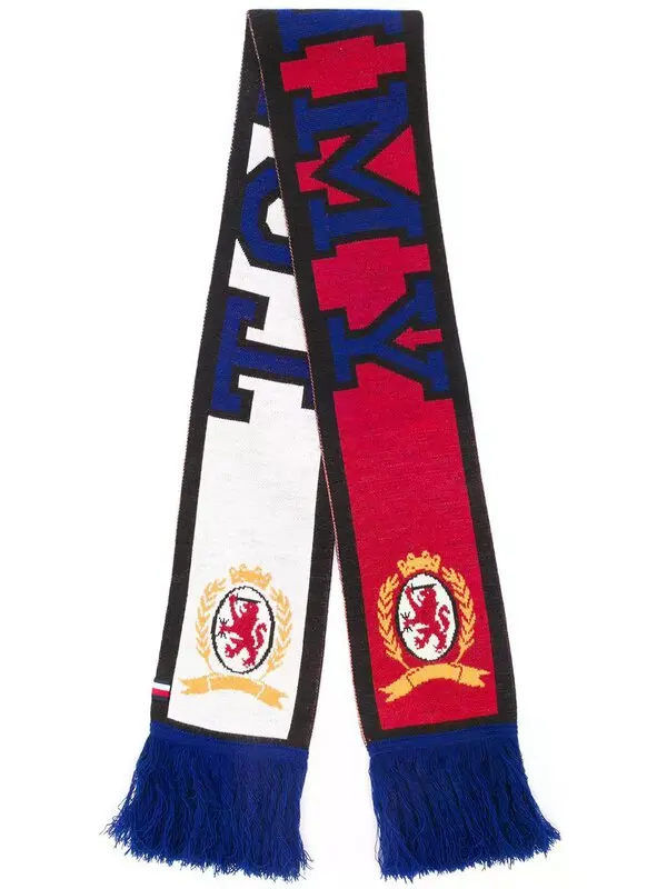 Tommy Hilfiger Football Motif Scarf - Blue